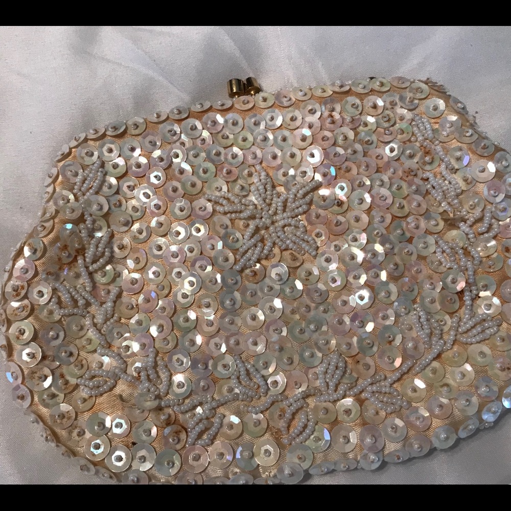 Vintage Beaded And Sequence Purse - Gem